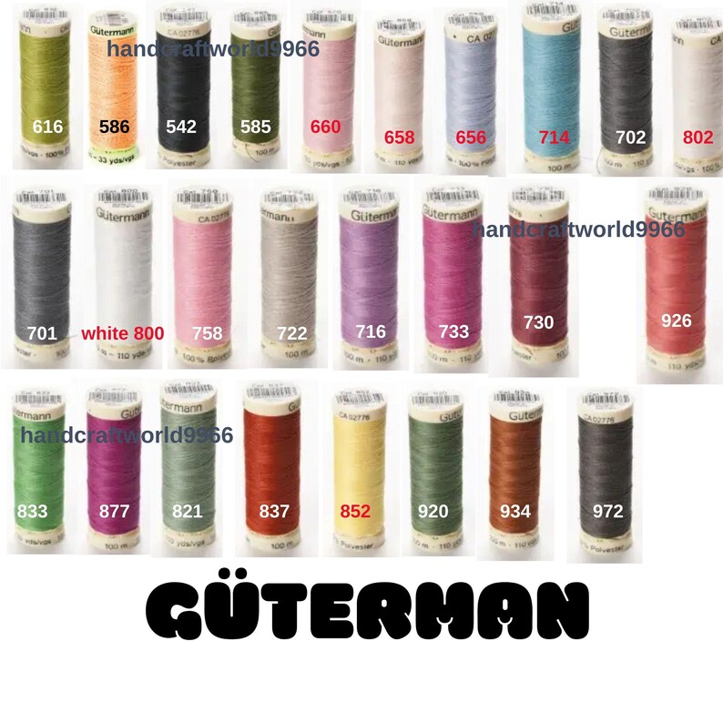 Gutermann Sew-all Polyester Thread: 110 Yards, Over 400 Colors - Etsy