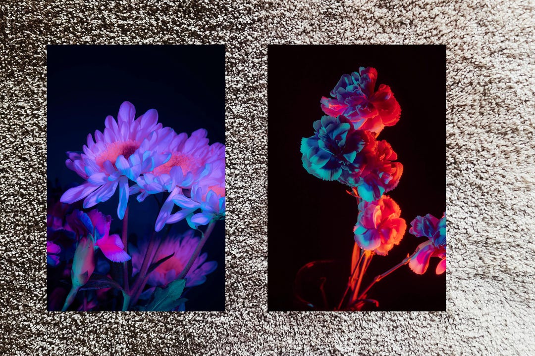 AI Futuristic Floral Digital Print/space-themed Digital Art Prints ...