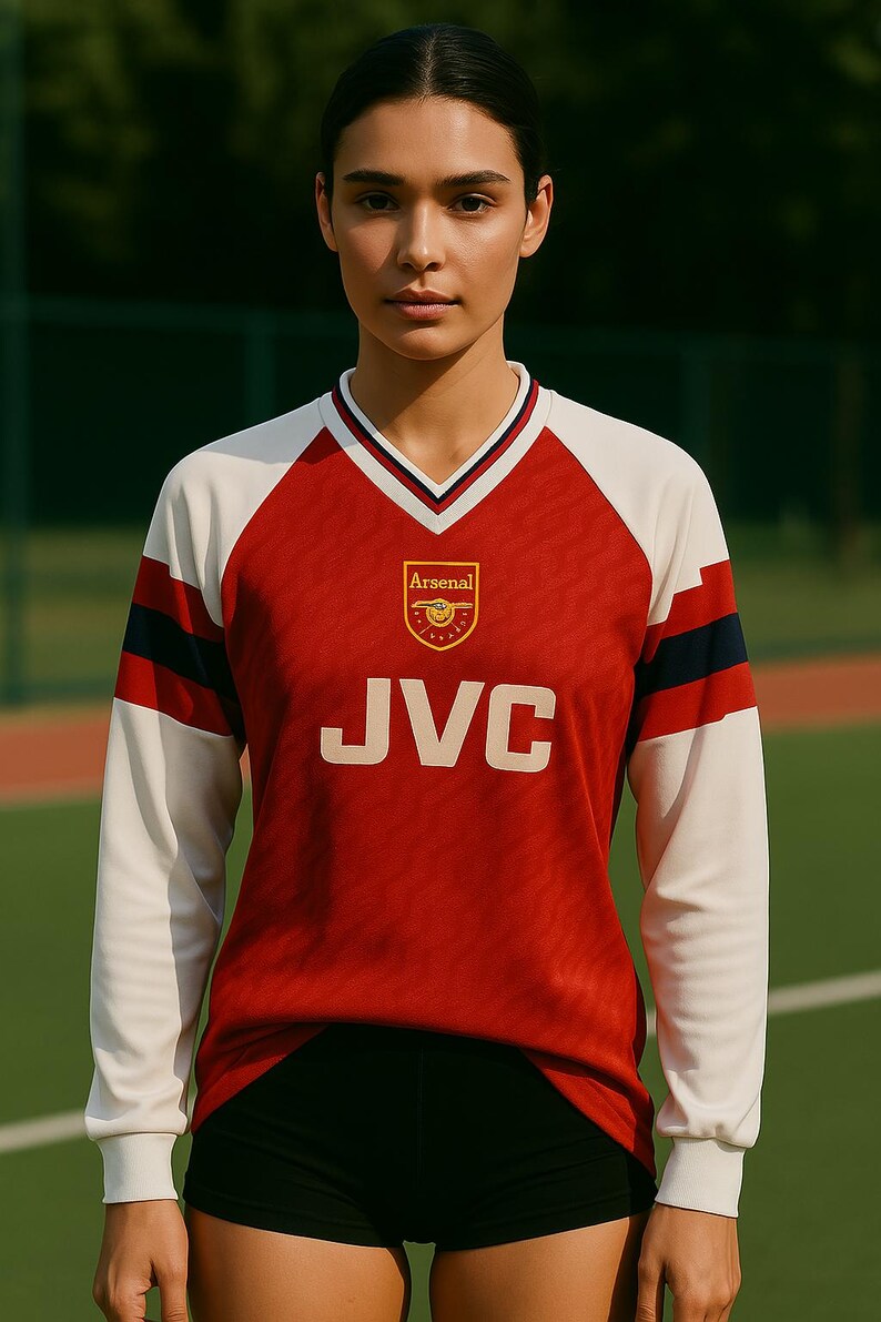 Vintage Arsenal JVC Jersey Made in Italy, 90s Long Sleeve Football ...
