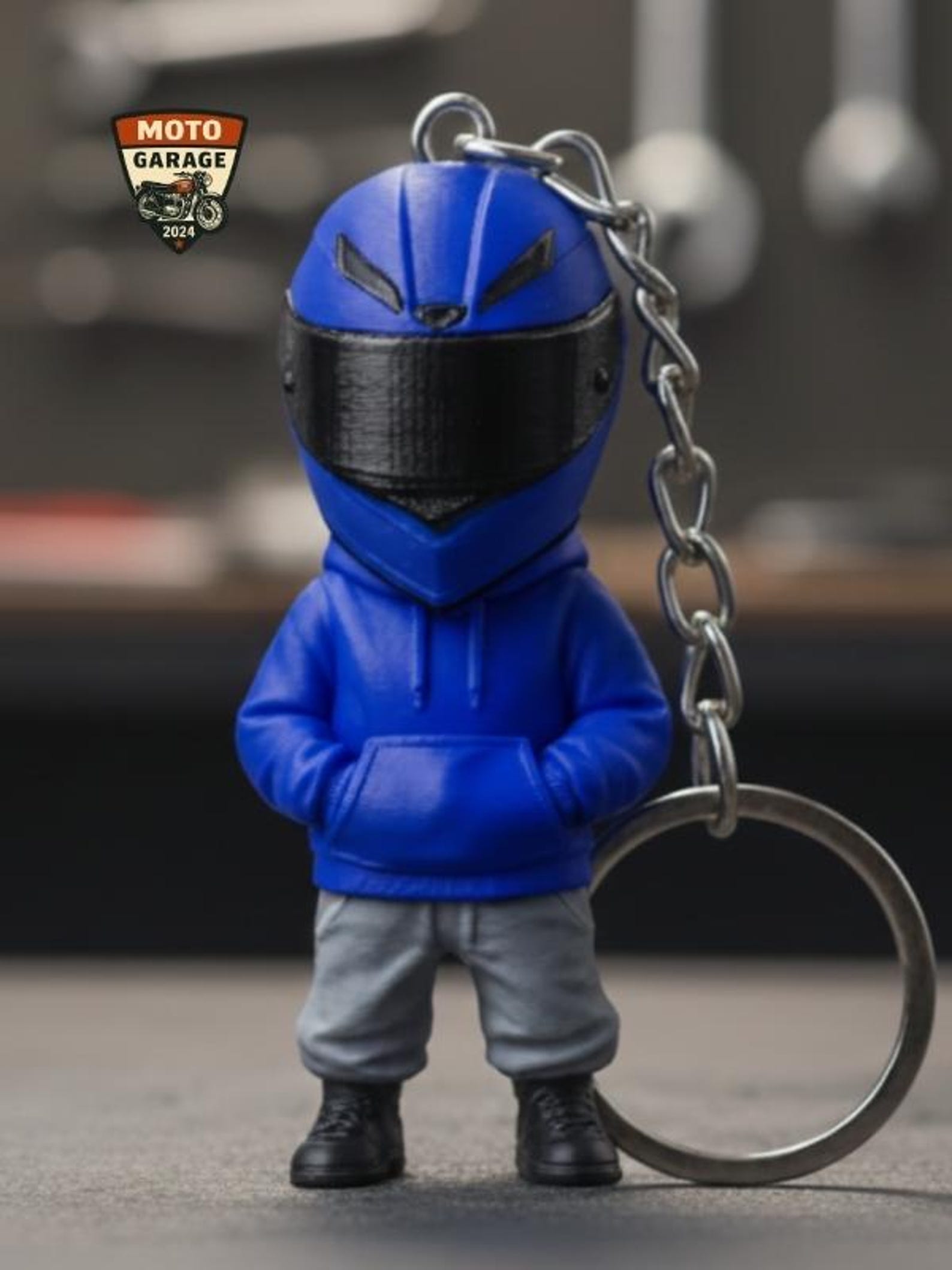 Navy Blue 3D Printed Biker Keychain 8 Cm – PLA Motorcycle Gift - Etsy