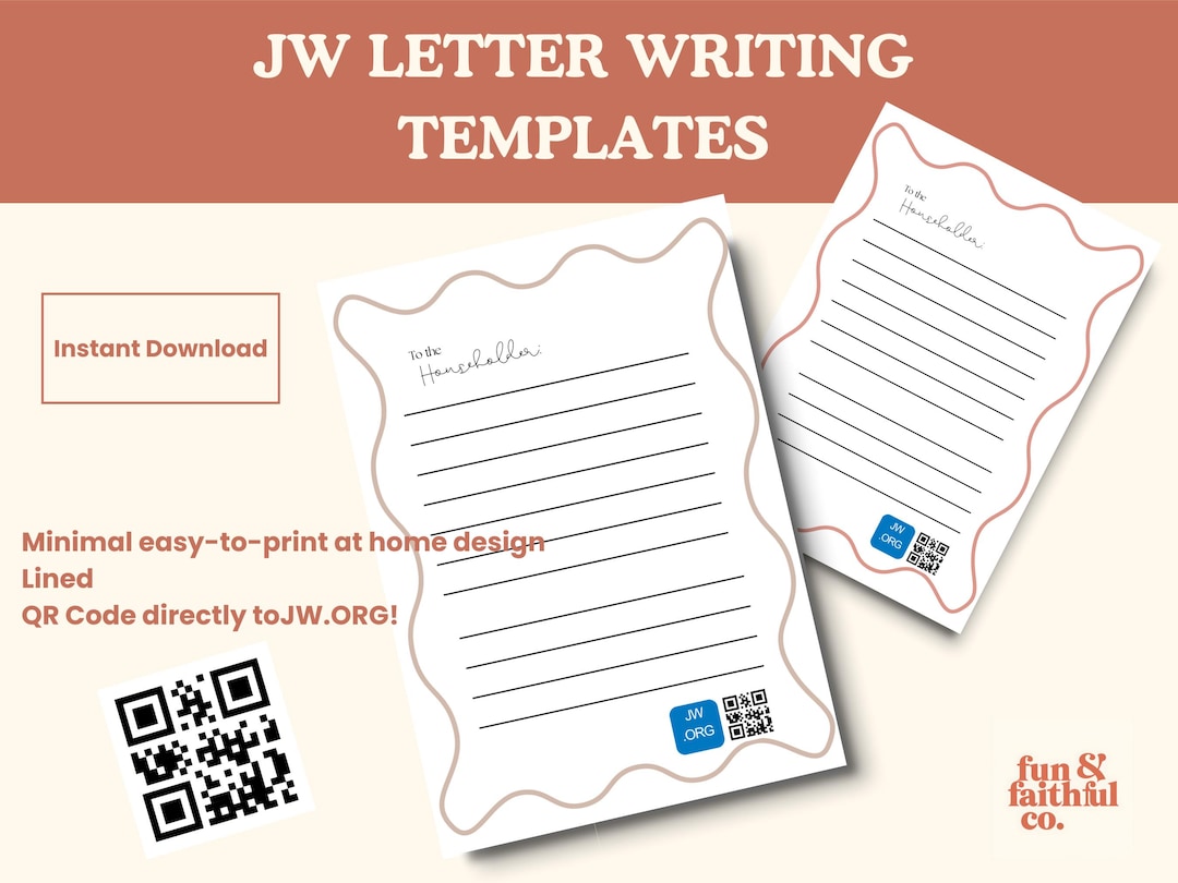 JW Letter Writing Templates | Simple & Modern Pioneer Ministry ...