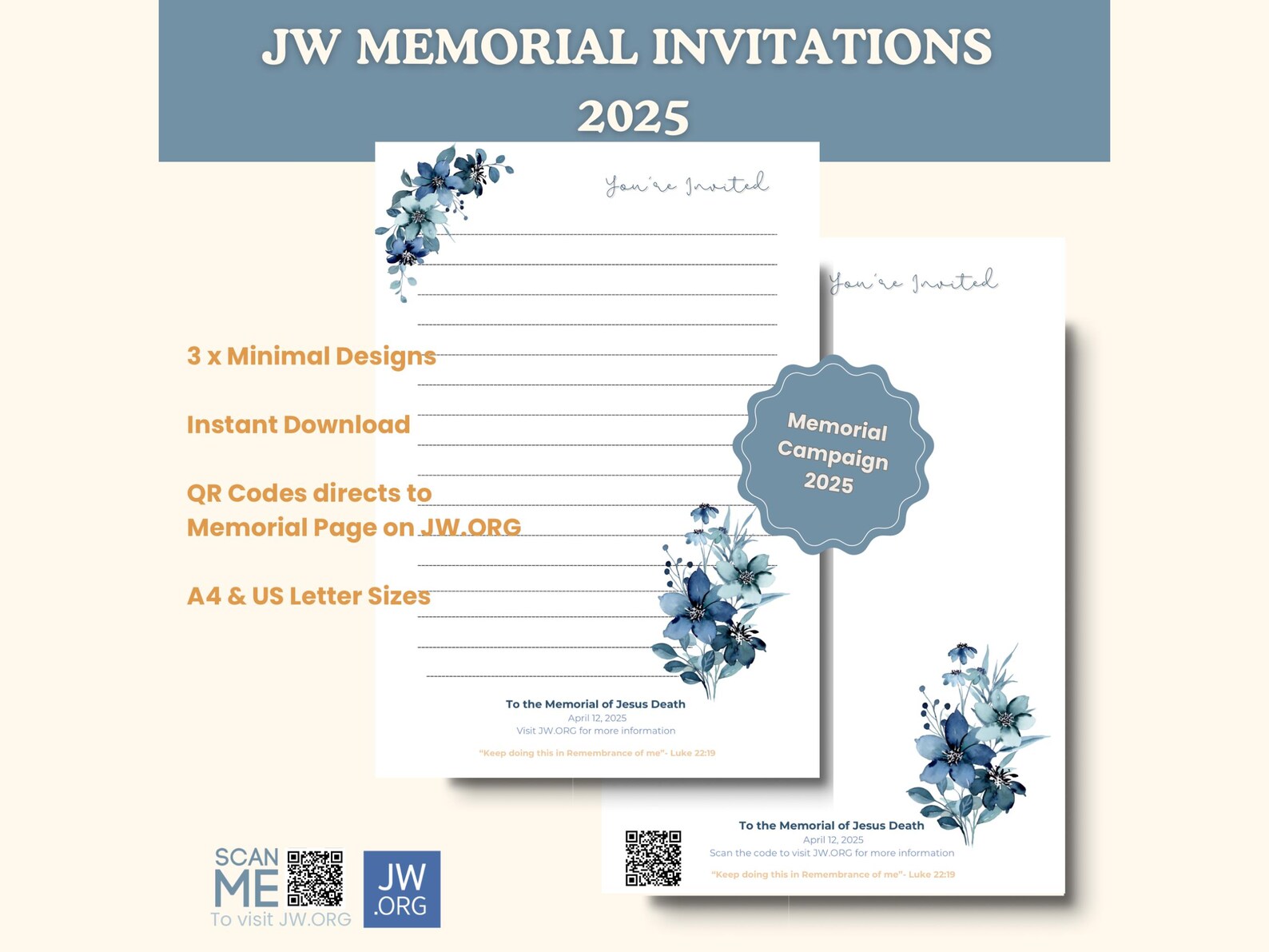 JW Memorial Invitation 2025 – Instant Download | Printable Memorial ...