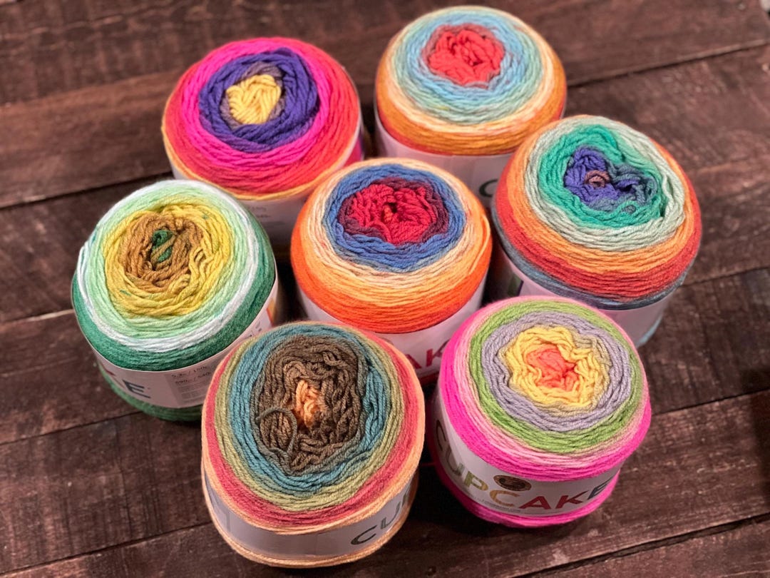Skeins Cakes Lion Brand Cupcake Yarn You Choose Colorway Crochet Knit ...