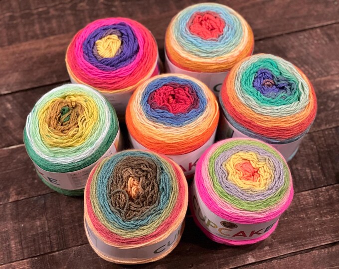 Skeins Cakes Lion Brand Cupcake Yarn You Choose Colorway Crochet Knit ...