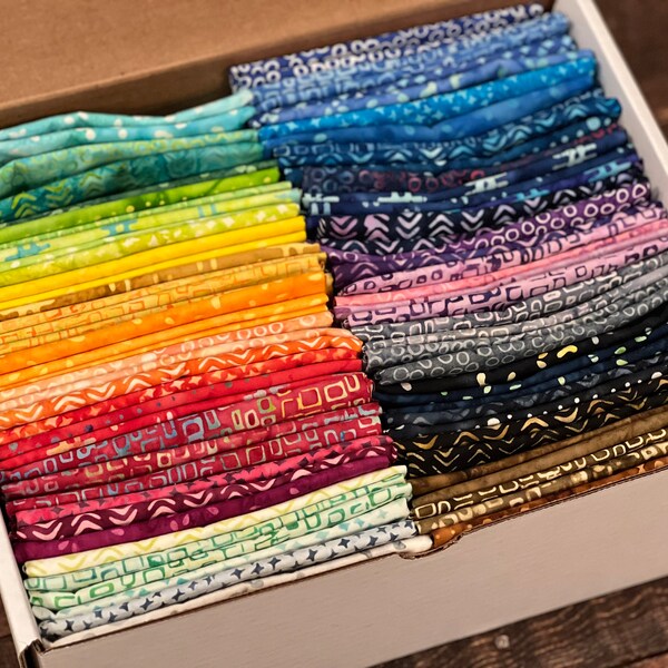 Rainbow Batik Fabric - Etsy