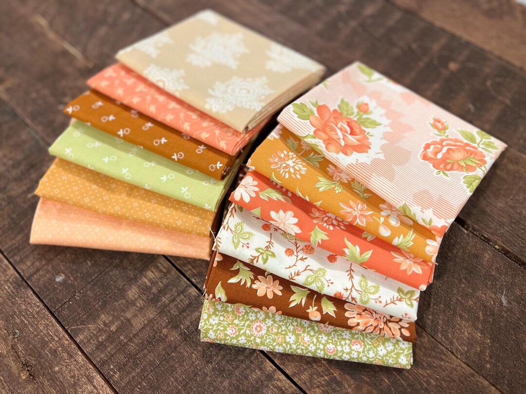 Fig Tree & Co Curated Fat Quarter Bundle Cinnamon and Cream Quilt ...