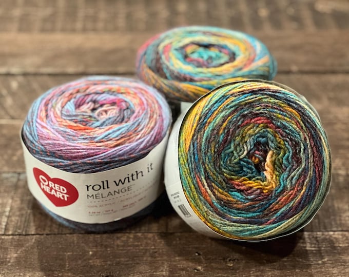 Red Heart Roll With It Melange Yarn Cakes in Hollywood or Showtime ...