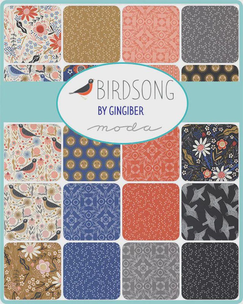 Birdsong by Gingiber Fabric for Moda Fat Quarter Bundle (34) - Etsy