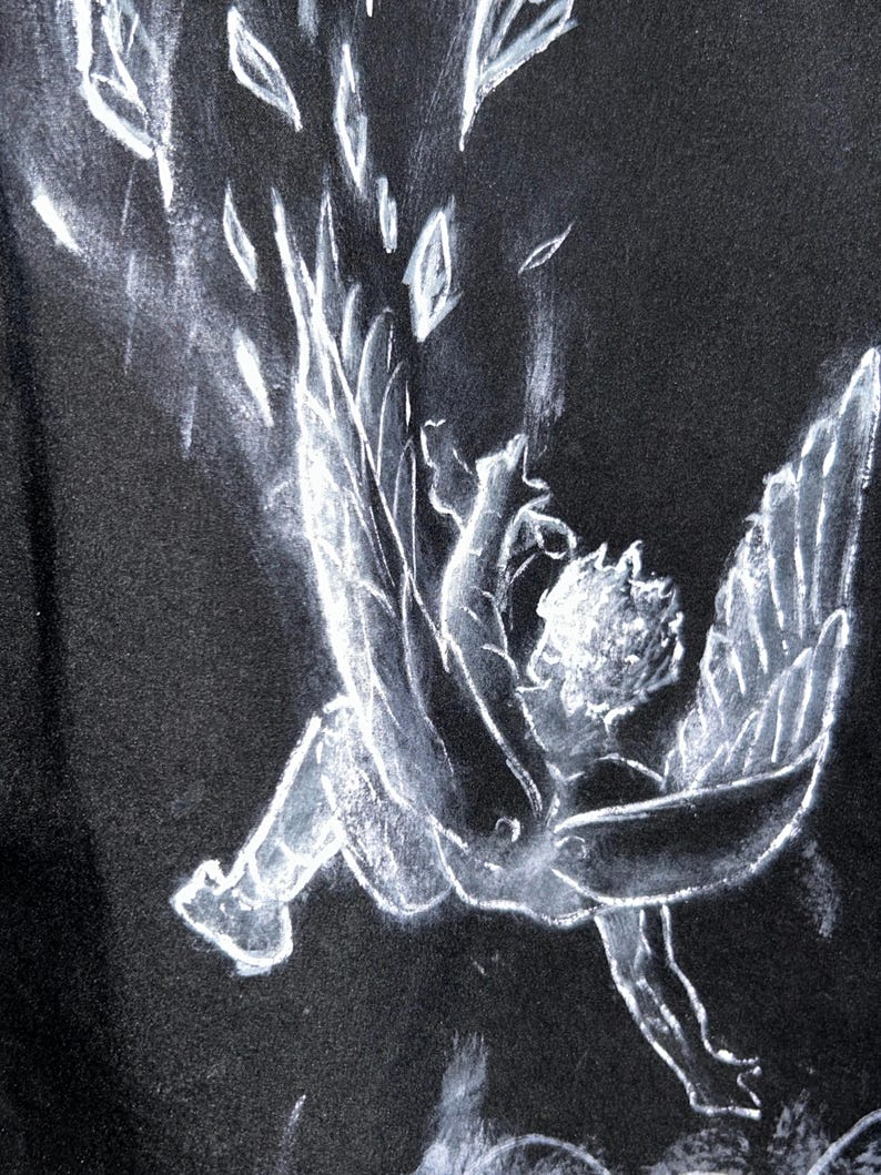 Fallen Angel Inspired Button-down | 'lucifer's Fall' - Etsy