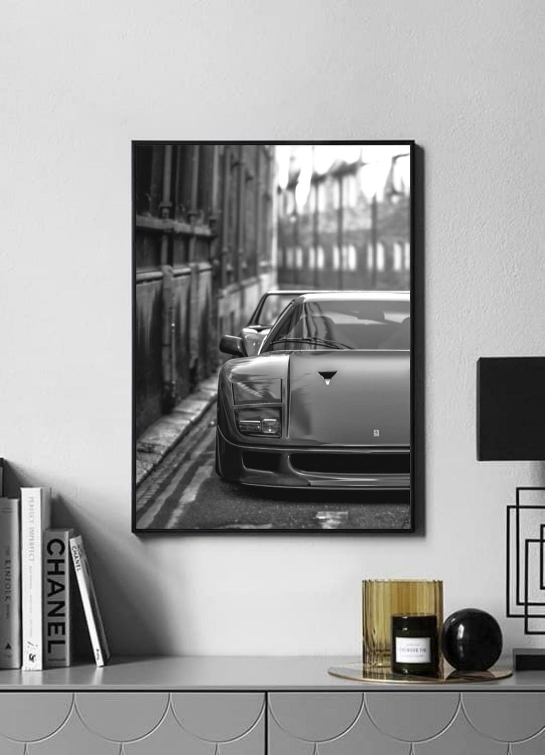 Ferrari F40 Poster, Ferrari Poster, Vintage Sport Car Poster ...