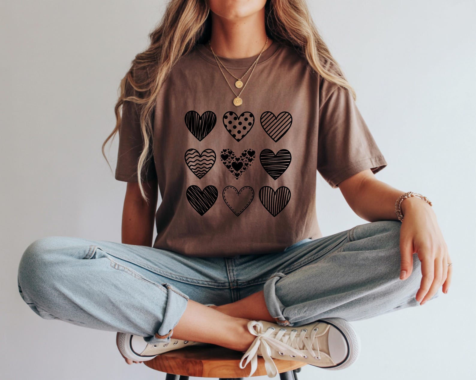 Black Hearts DTF Transfer Set, Valentine's Day Shirt Design, Ready to ...