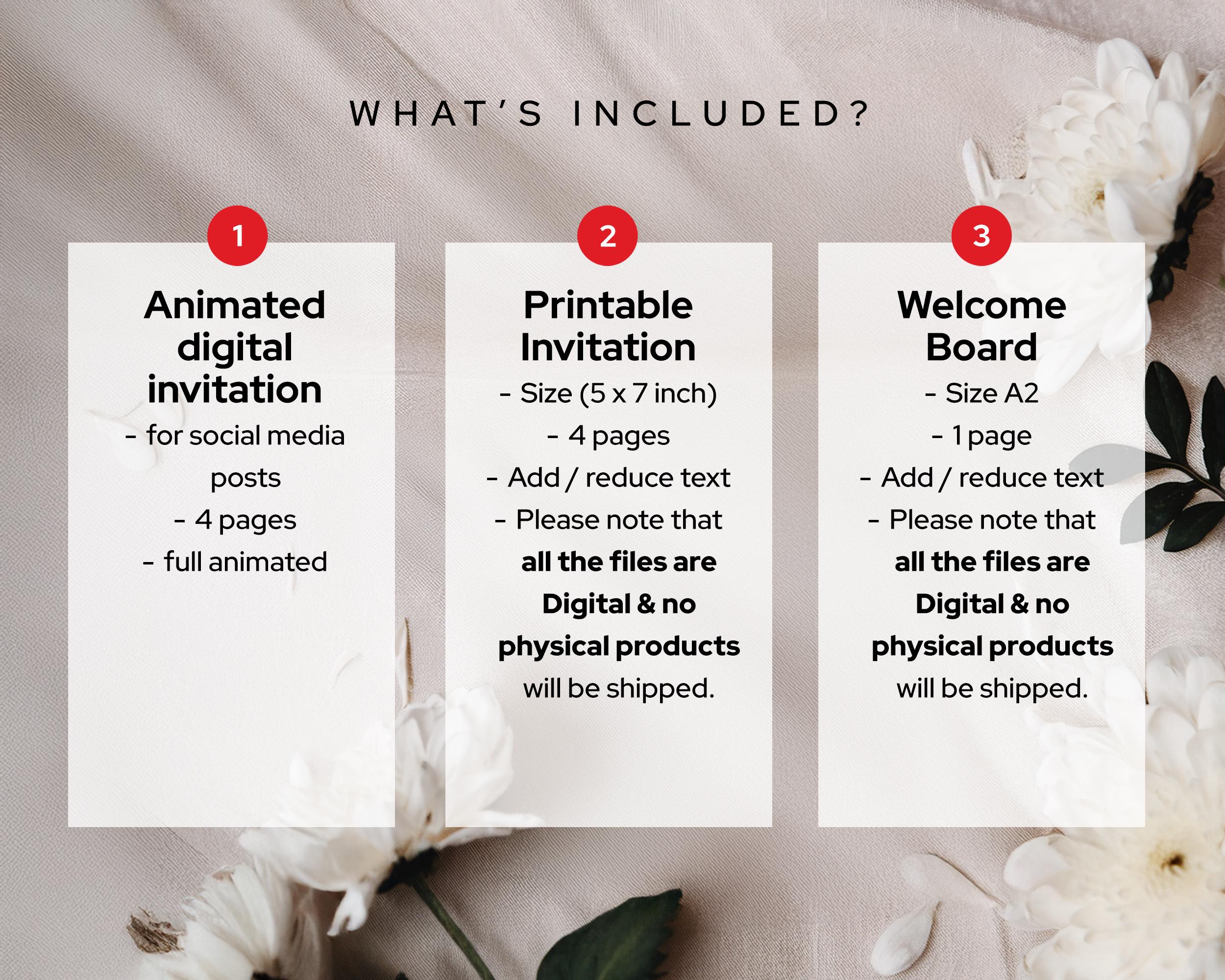 Minimalistic Hindu Wedding Invitation Template Bundle - Etsy