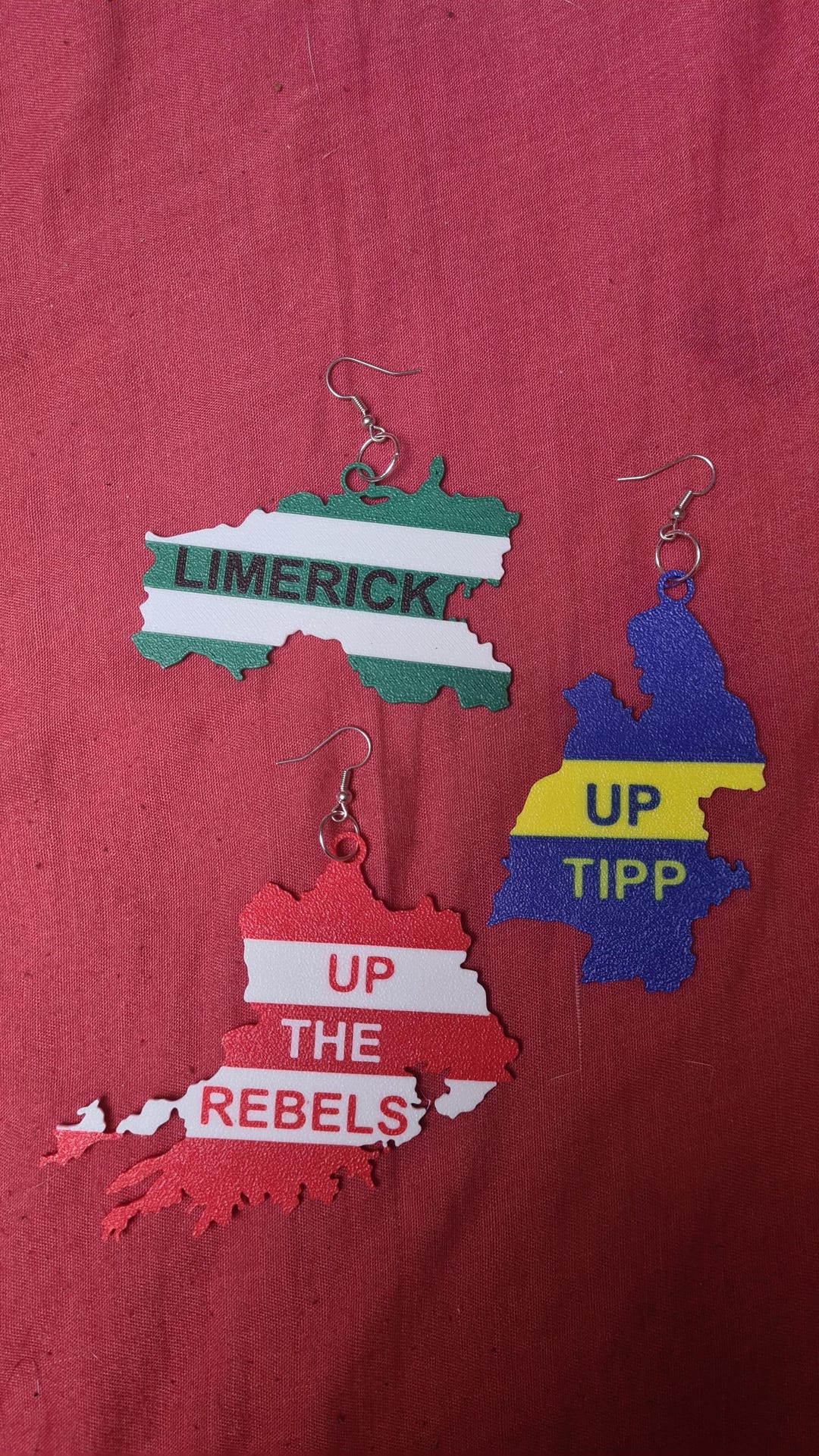 GAA County Map Earrings: Irish Gaelic Football Jewelry - Etsy UK