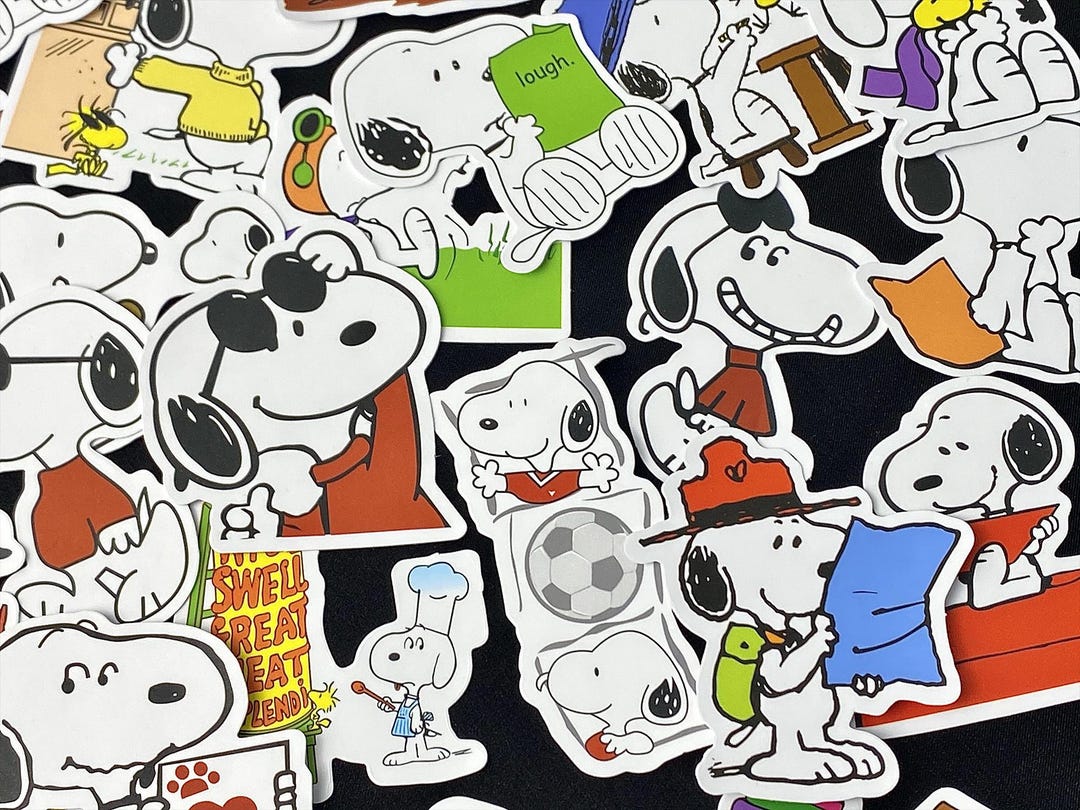 50pcs Snoopy Stickers - Peanuts Snoopy Stickers-journaling and ...