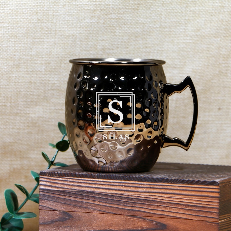 Personalized Copper Moscow Mule Mugs -hammered Antique Design, Unique ...