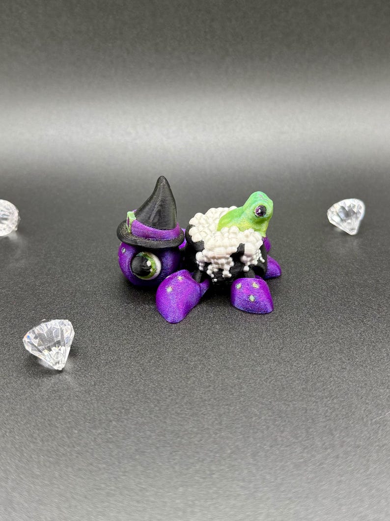 3D Printed Witch Turtle - Articulated Spooky Halloween Collectible - Etsy