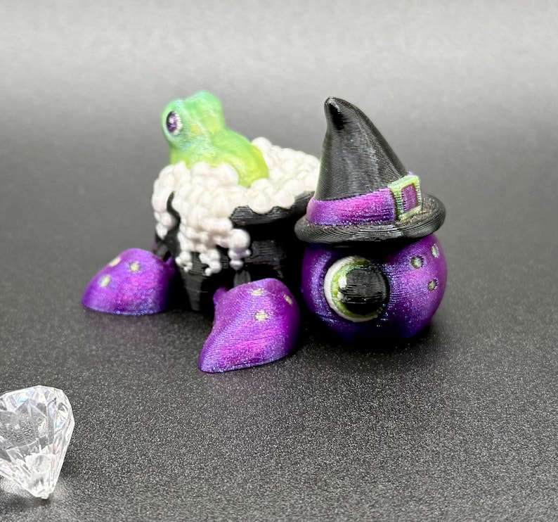 3D Printed Witch Turtle - Articulated Spooky Halloween Collectible - Etsy