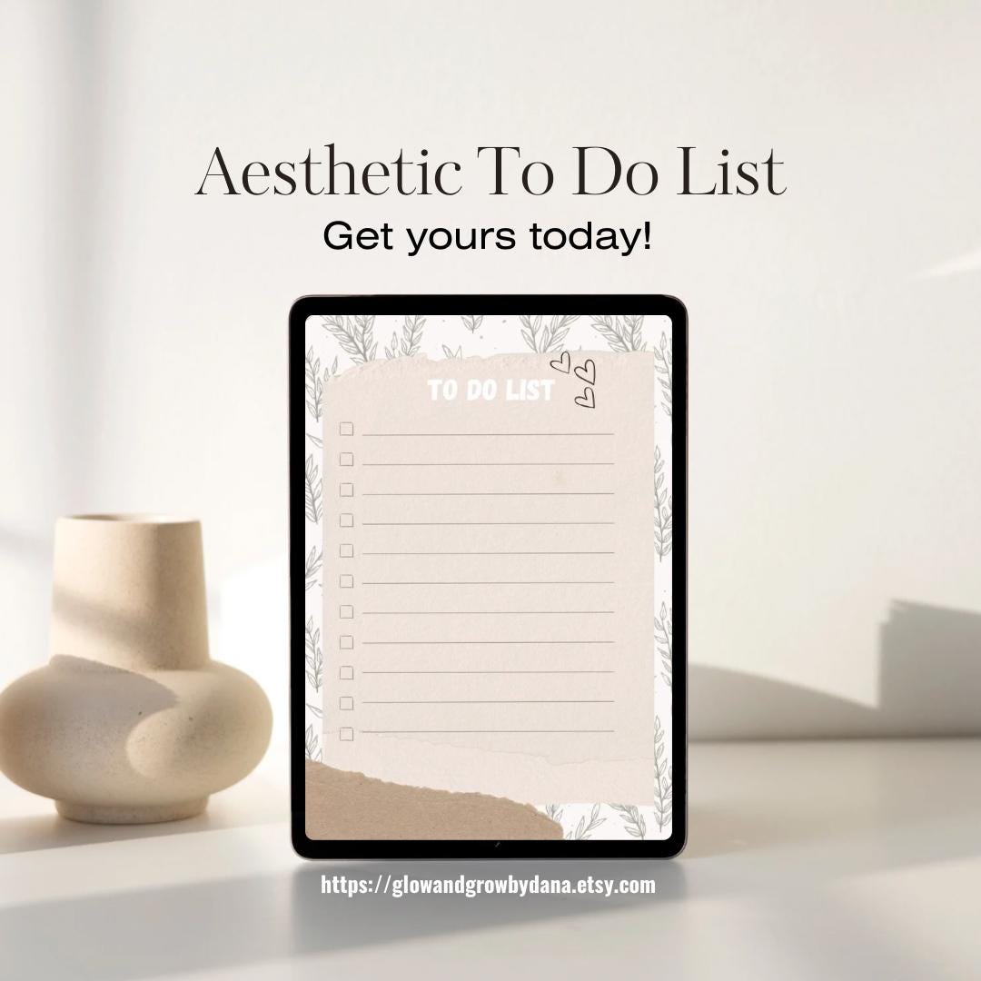 Printable To-do List - Digital To-do-list- Aesthetic To-do List ...
