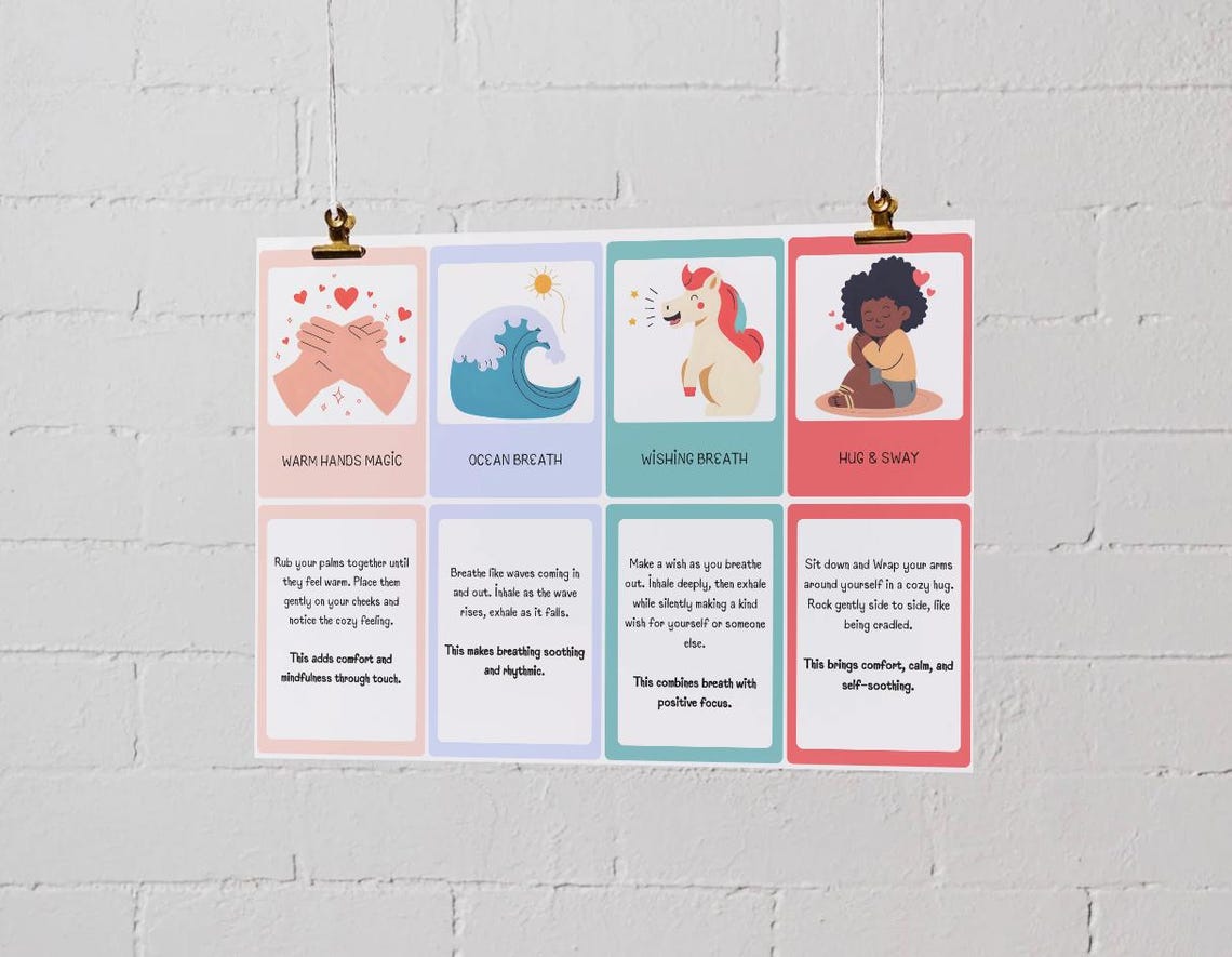Printable Calming Cards for Kids: Mindfulness and Sensory Activities ...