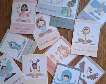 Printable Kids Yoga & Mindfulness Animal Affirmation Cards | 12 ...