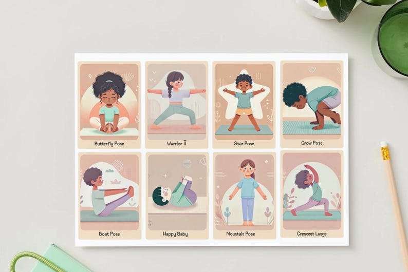 Kids Yoga Pose Cards: Printable Mindfulness & Movement Activities (PDF ...