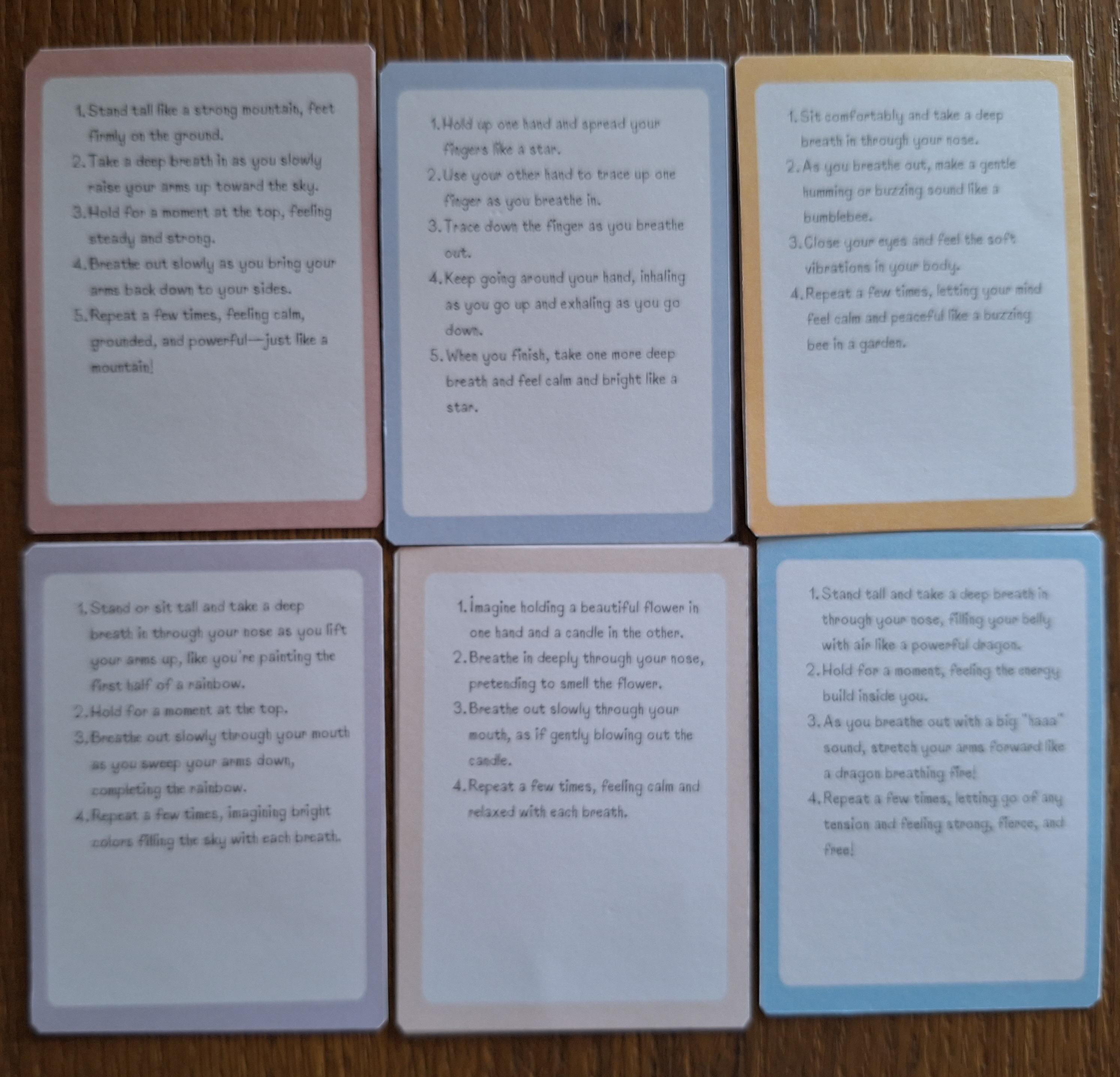 Printable Kids Breathing Exercise Cards | 12 Mindful Breathing ...