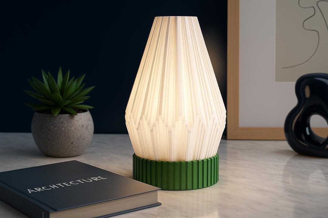 Torque 3D Print Lamp Base - Twist-to-lock Modern Table Lamp (digital ...