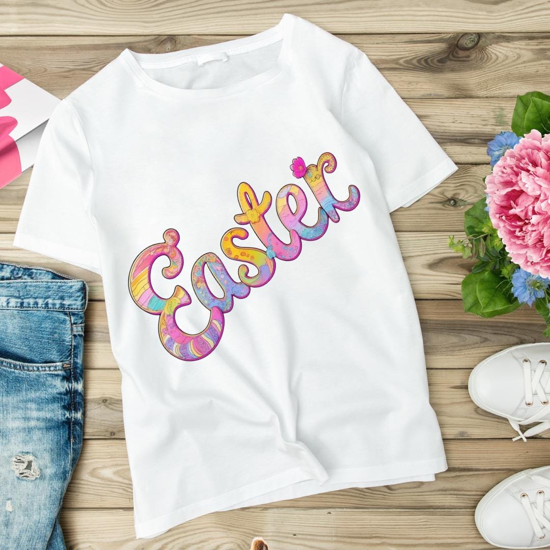 Easter PNG, Cute Pastel Easter Text Png, Easter Girl Png, Mugs, Happy ...