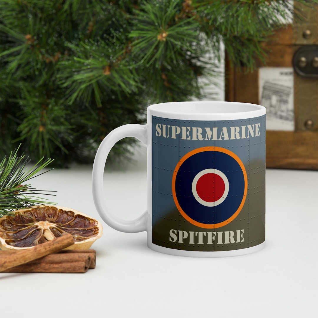 Vintage Spitfire Fighter Aircraft Mug, WW2 History Buff Coffee Cup ...
