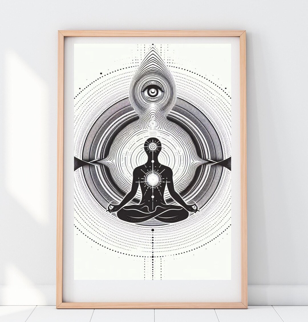 PSY Psychedelic Art - "open Mind" Meditation Print | Visionary Poster ...