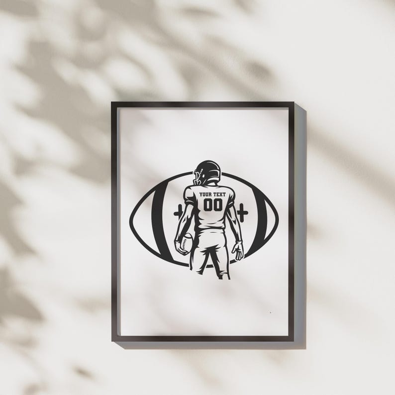 Custom Football Player Svg, Personalized Football Team Name Svg, Kids ...