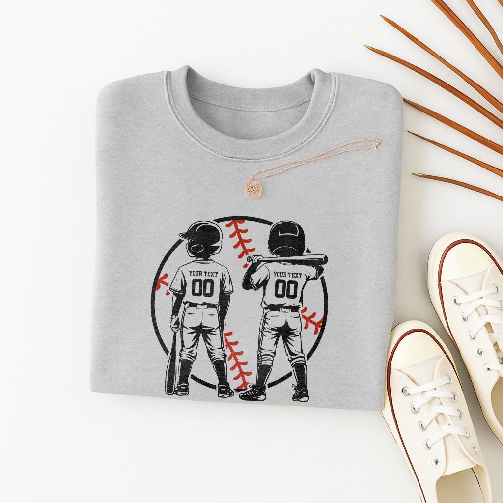 Two Baseball Kids Players Svg, Baseball Season Svg, Baseball Shirt Svg ...