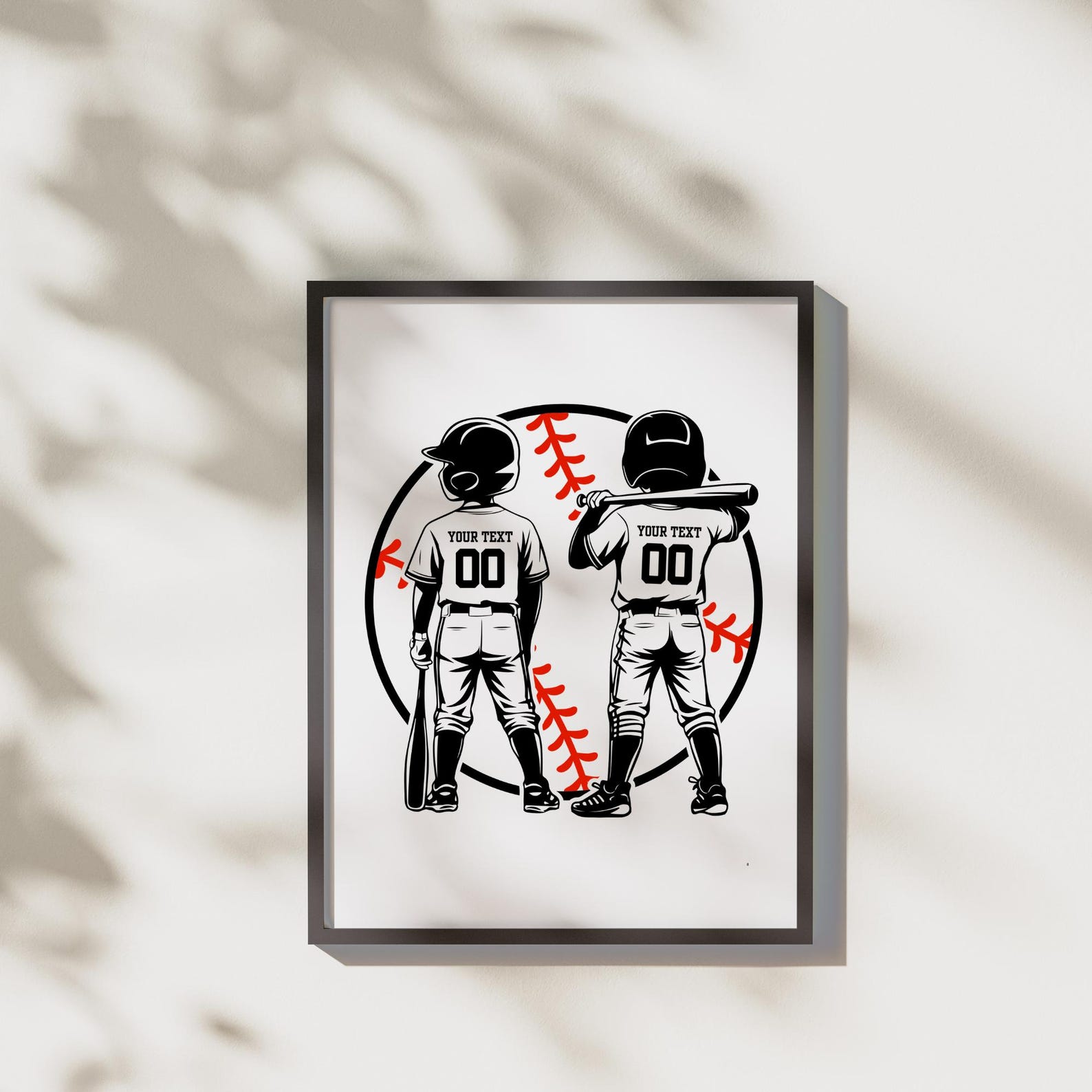 Two Baseball Kids Players Svg, Baseball Season Svg, Baseball Shirt Svg, Personalized Baseball ...