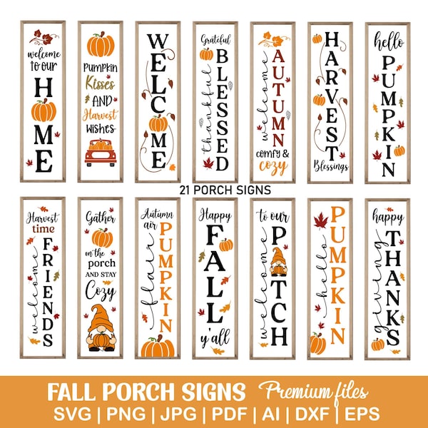 Fall Porch Signs - Etsy