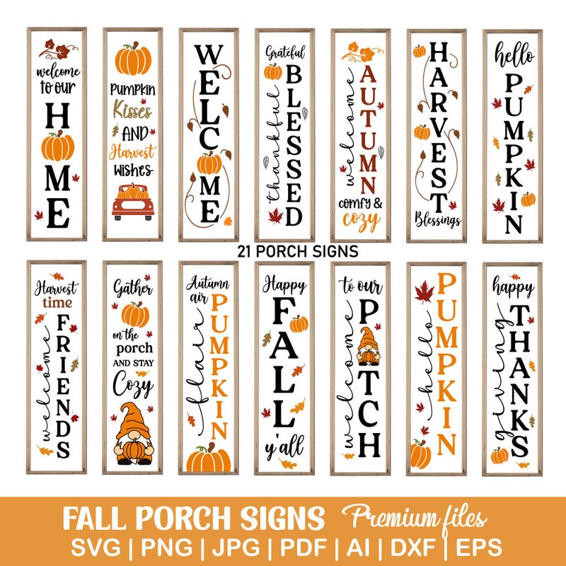 Fall Dxf Door Signs - Etsy