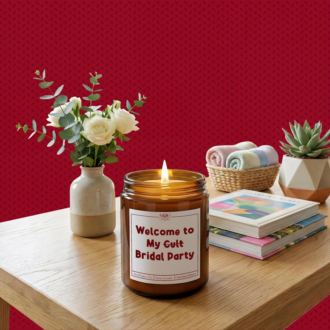 Welcome to My Cult Bridal Party, Bridal Party Candle, Bachelorette Gift ...