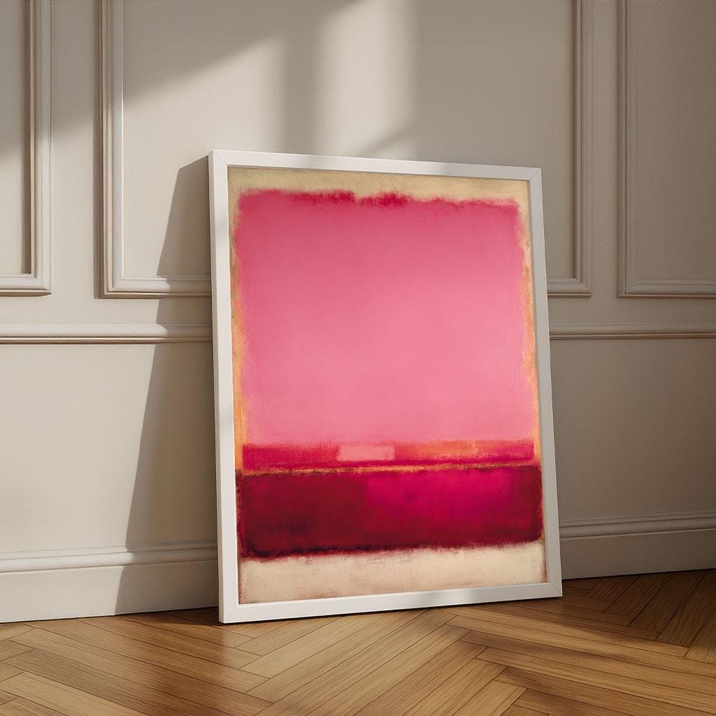 Mark Rothko Inspired Pink Color Field Canvas Print - Etsy