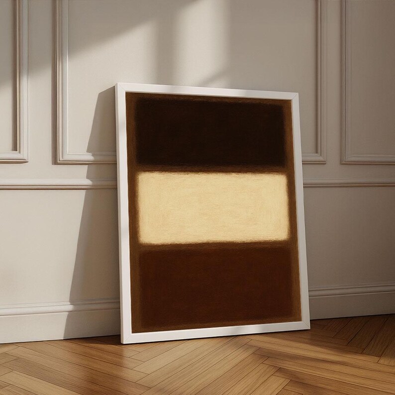 Mark Rothko Brown and Cream Canvas Iconic Color Field Painting ...