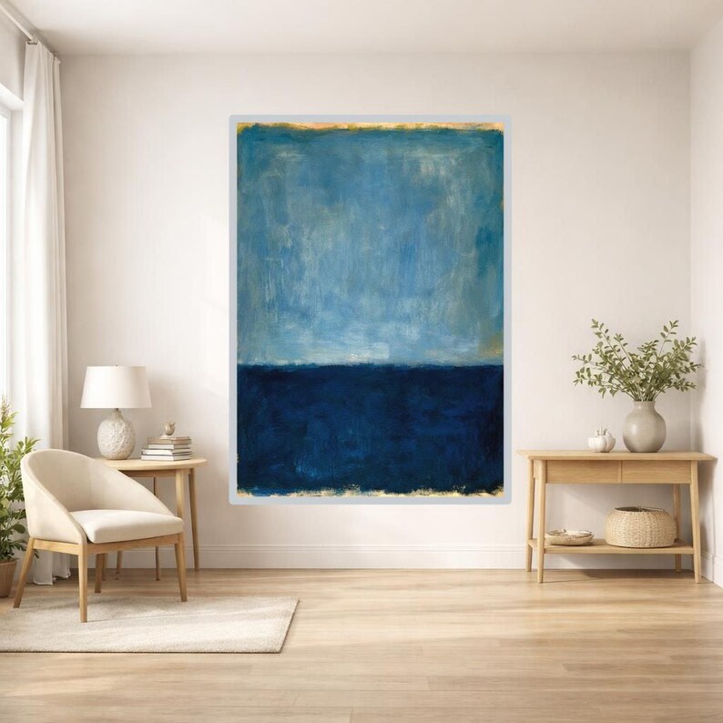 Mark Rothko Blue Art Print, Abstract Color Field Canvas Art, Minimalist ...