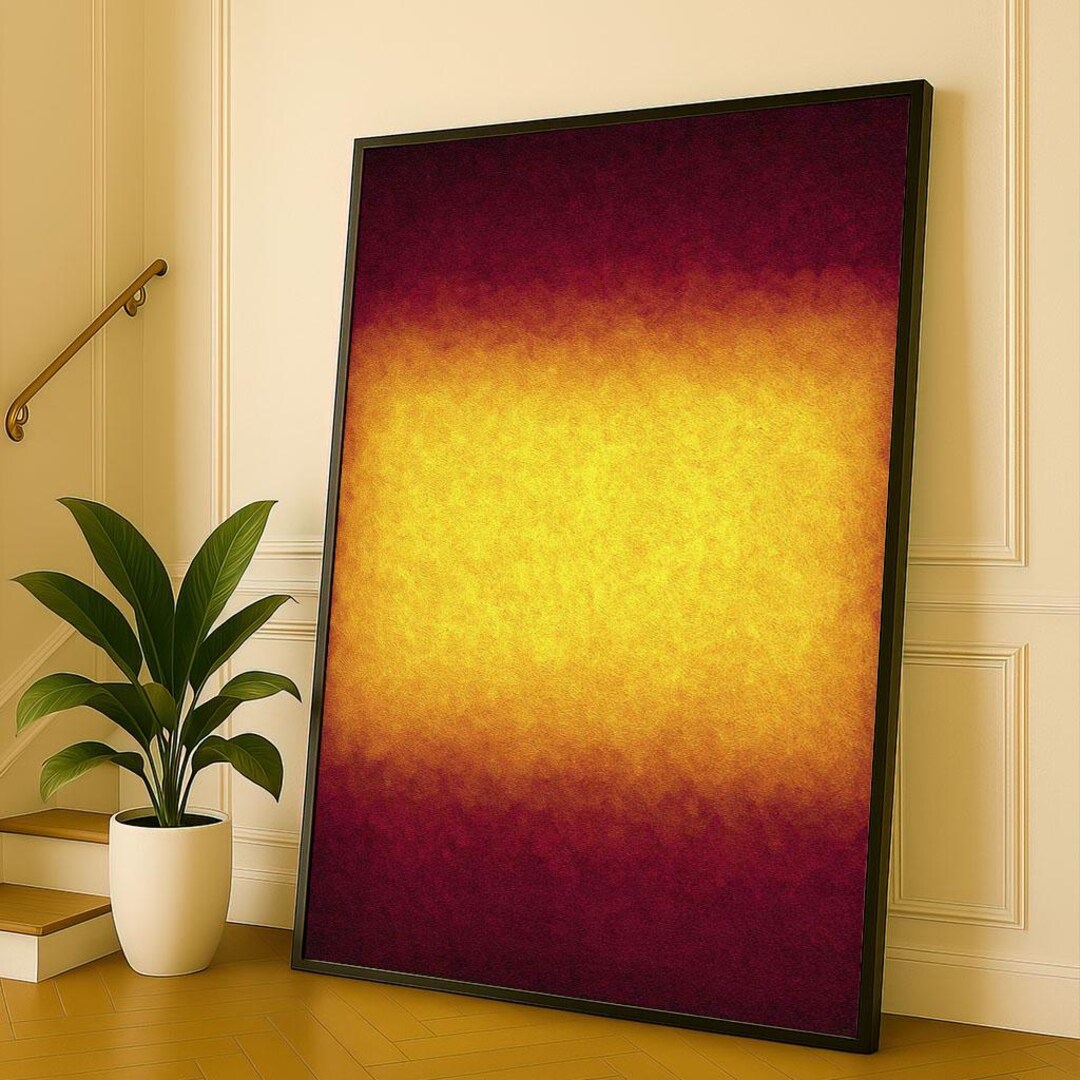 Mark Rothko Inspired Red and Yellow Canvas Bold Color Field Painting ...