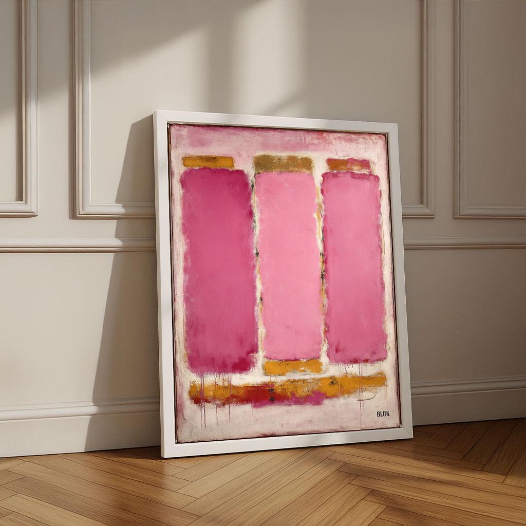 Mark Rothko Inspired Pink and Gold Canvas Bold Color Field Painting for ...