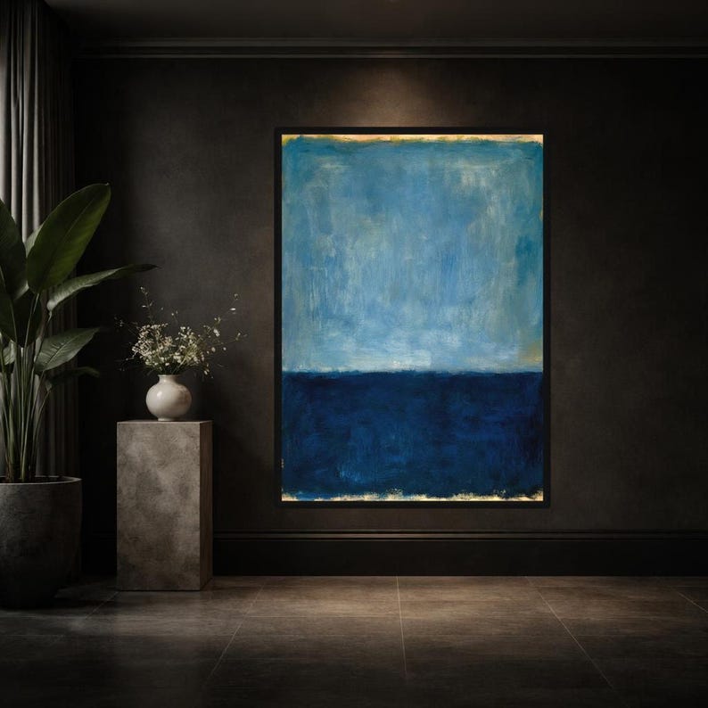 Mark Rothko Blue Art Print, Abstract Color Field Canvas Art, Minimalist ...