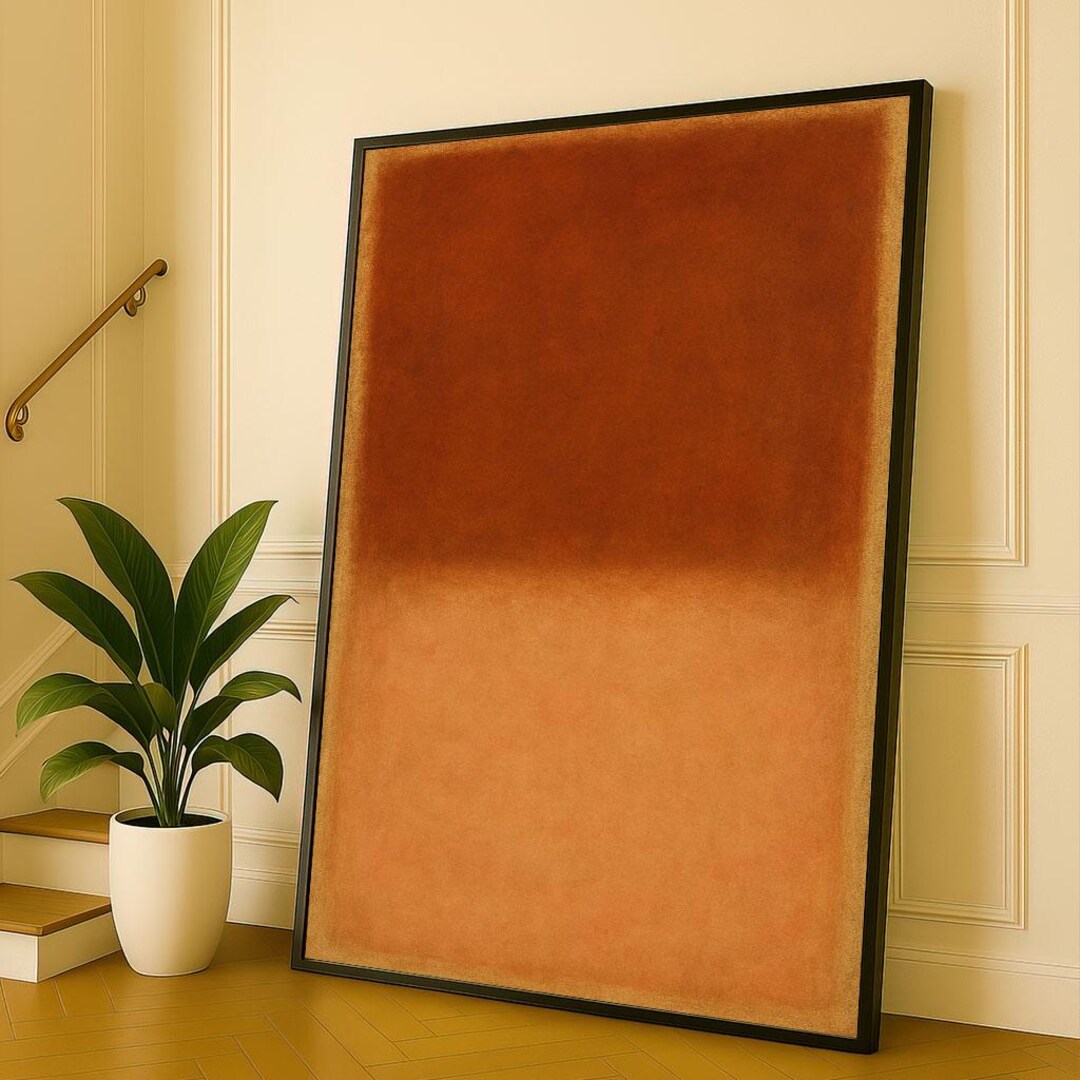 Mark Rothko Inspired Orange Color Field Canvas Bold Abstract Painting ...