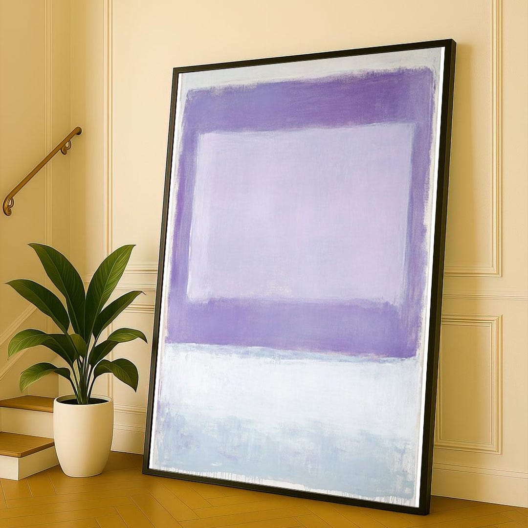 Rothko Style Purple & White Abstract Canvas Print - Etsy Canada