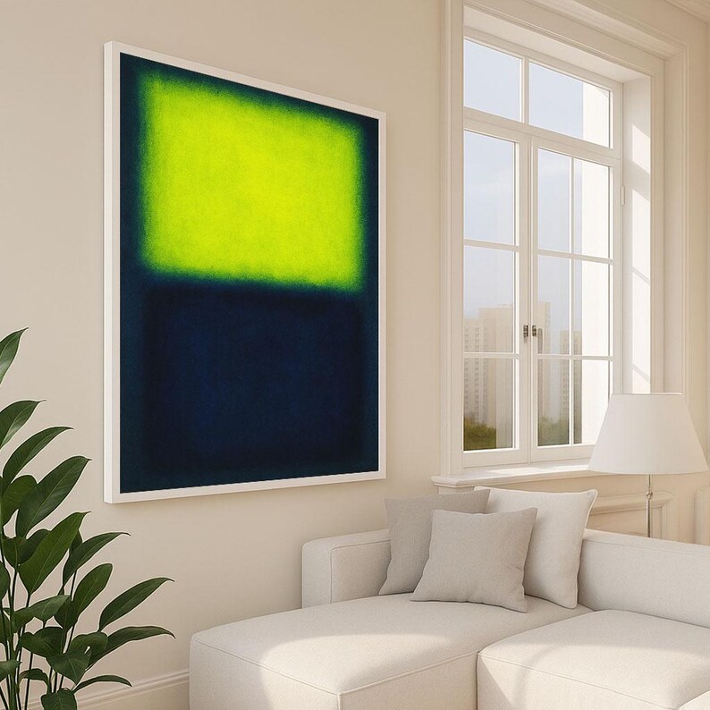 Mark Rothko Yellow and Blue Canvas Iconic Color Field Painting ...