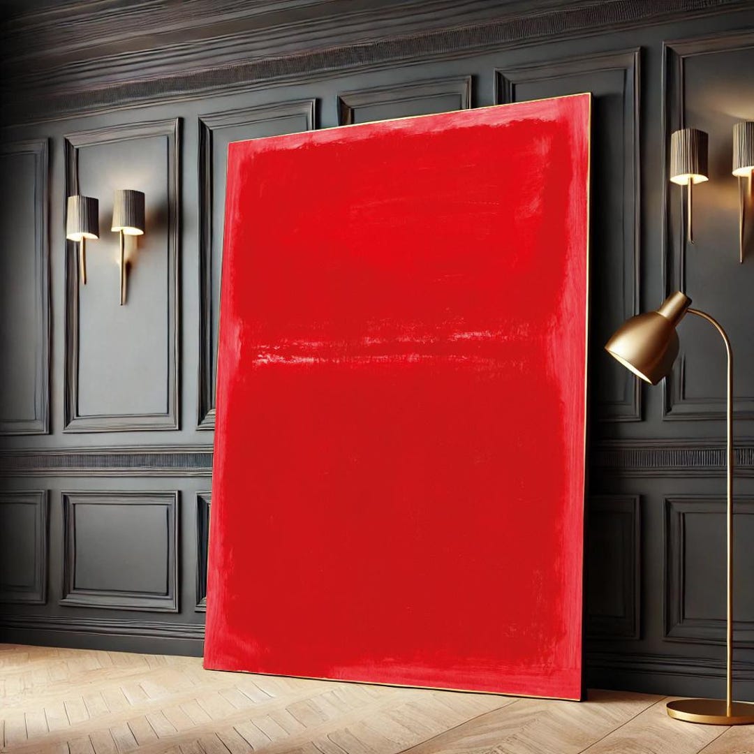 Red Abstract Canvas Wall Art Print – Rothko Inspired Modern Minimalist ...