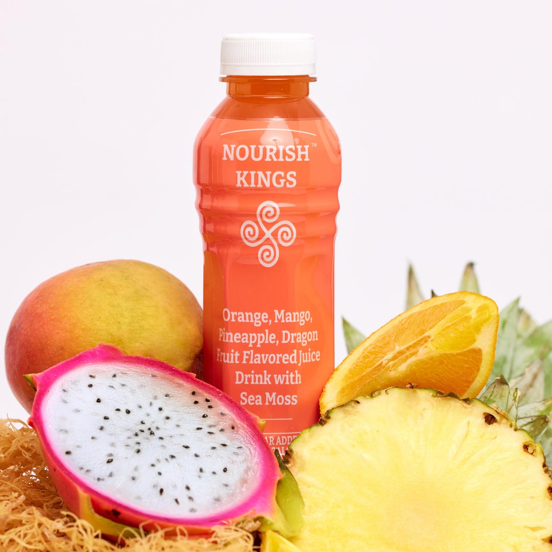 Orange, Mango, Pineapple, Dragon Fruit Flavored Juice Drink With Sea ...