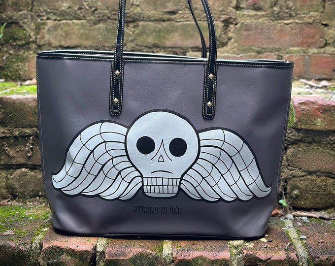 Deaths Head Tote, Deaths Head, Cemetery Tote Bag - Etsy