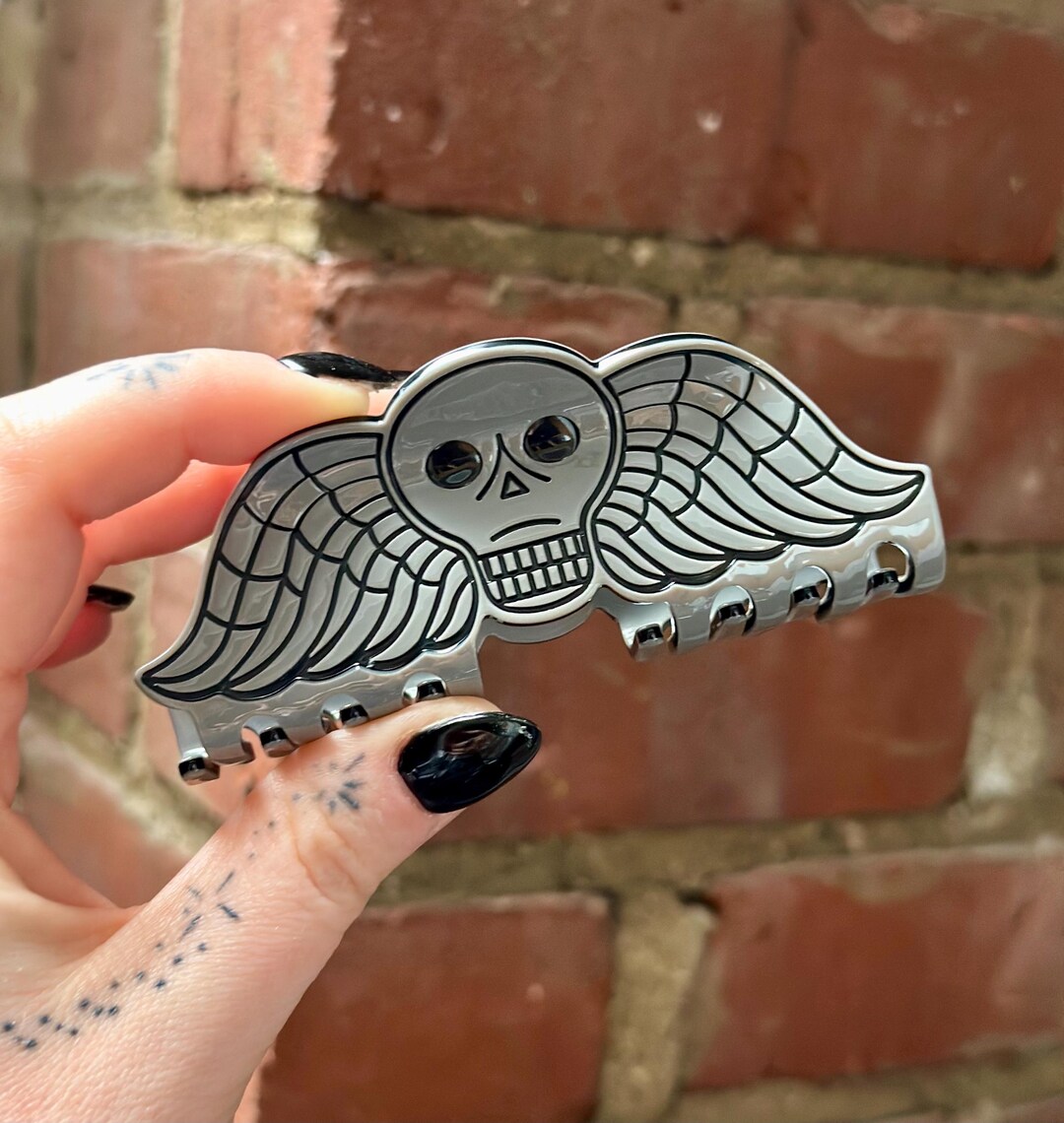 REGULAR/SMALL Death’s Head Hair Clip - Etsy