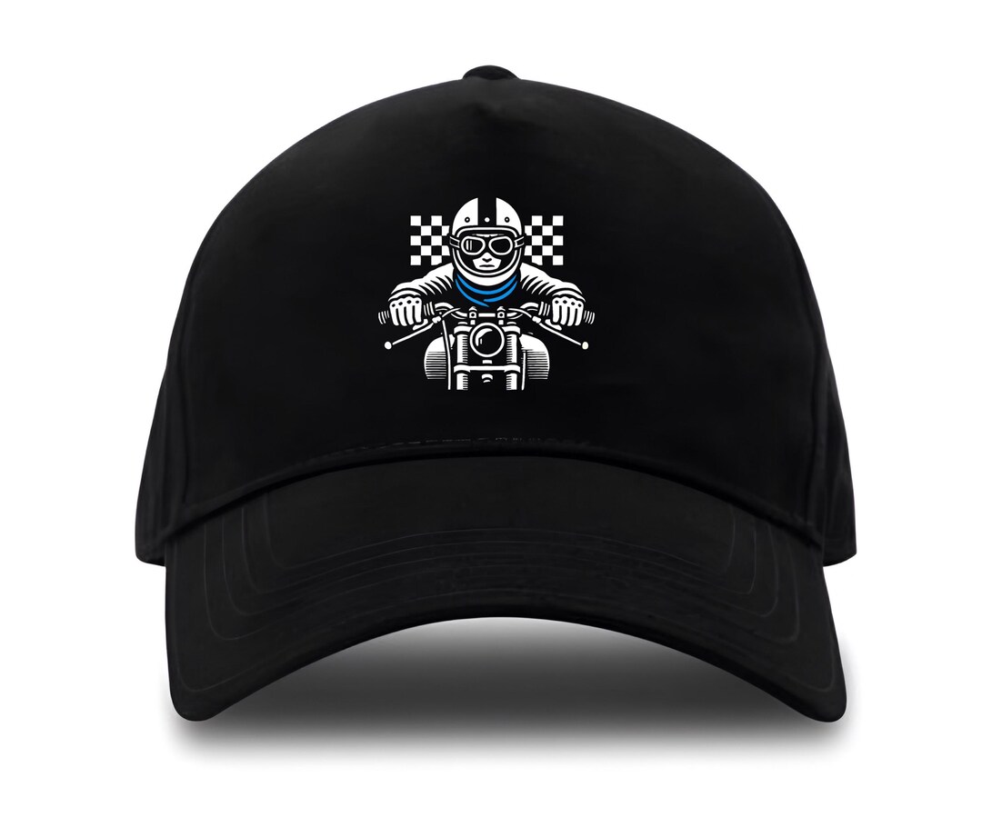 Motorcycle Racing Cap – Cafe Racer Helmet Hat – Retro Biker Headwear ...